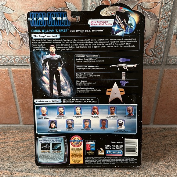 Star Trek | Toys | Star Trek First Contact Commander William T Riker ...